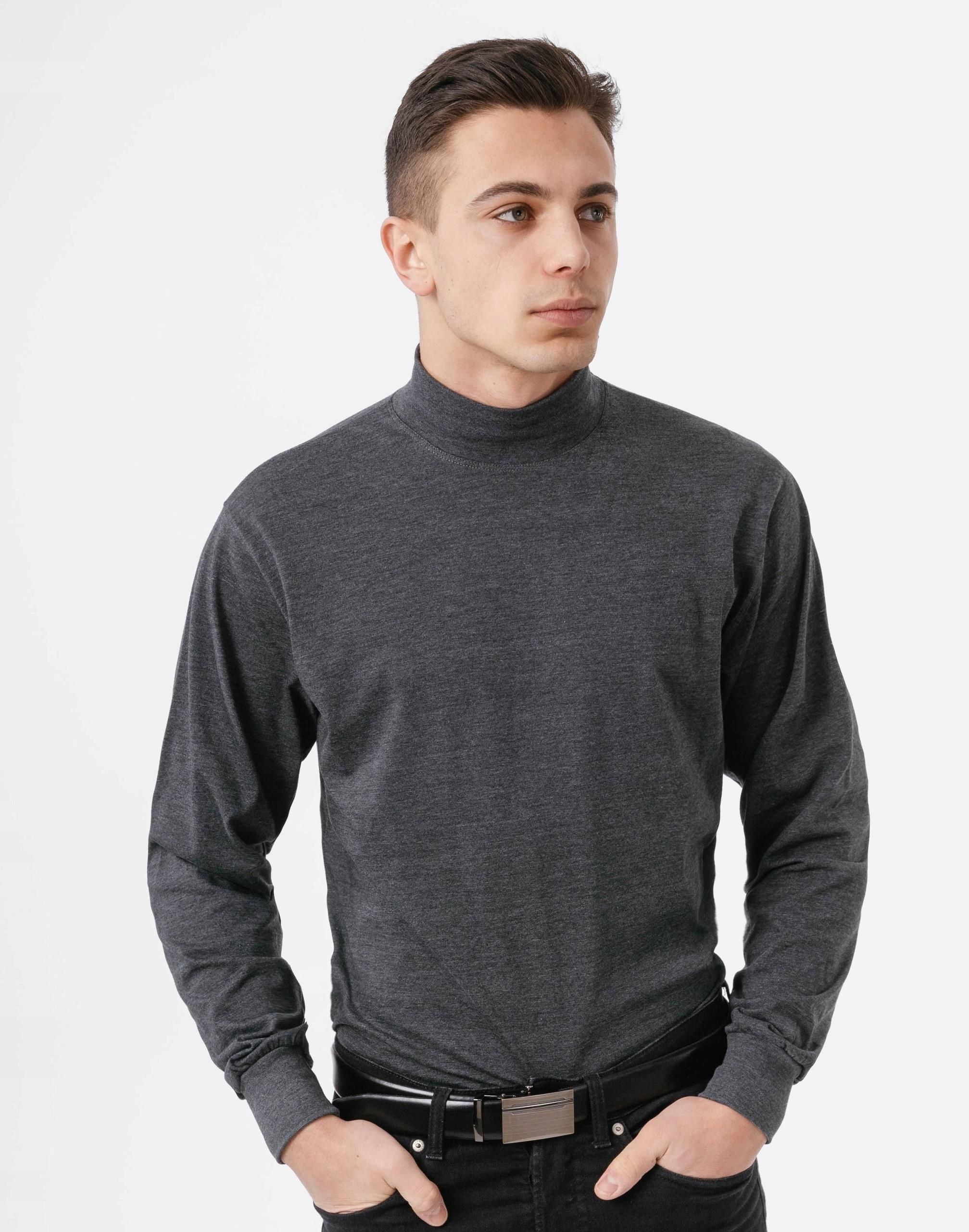 Półgolf męski cienki sweter golf Adam 4XL mel/ciem - Ceny i opinie ...