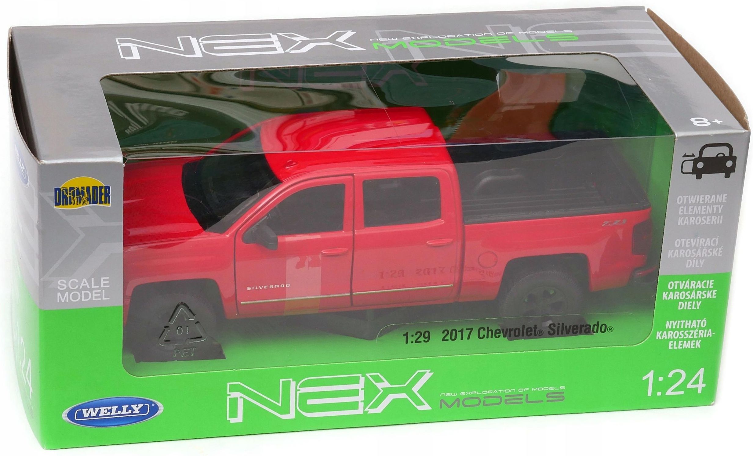 Welly Chevrolet Silverado 2017 Model W Skali 1:24 24083WRED - Ceny i ...