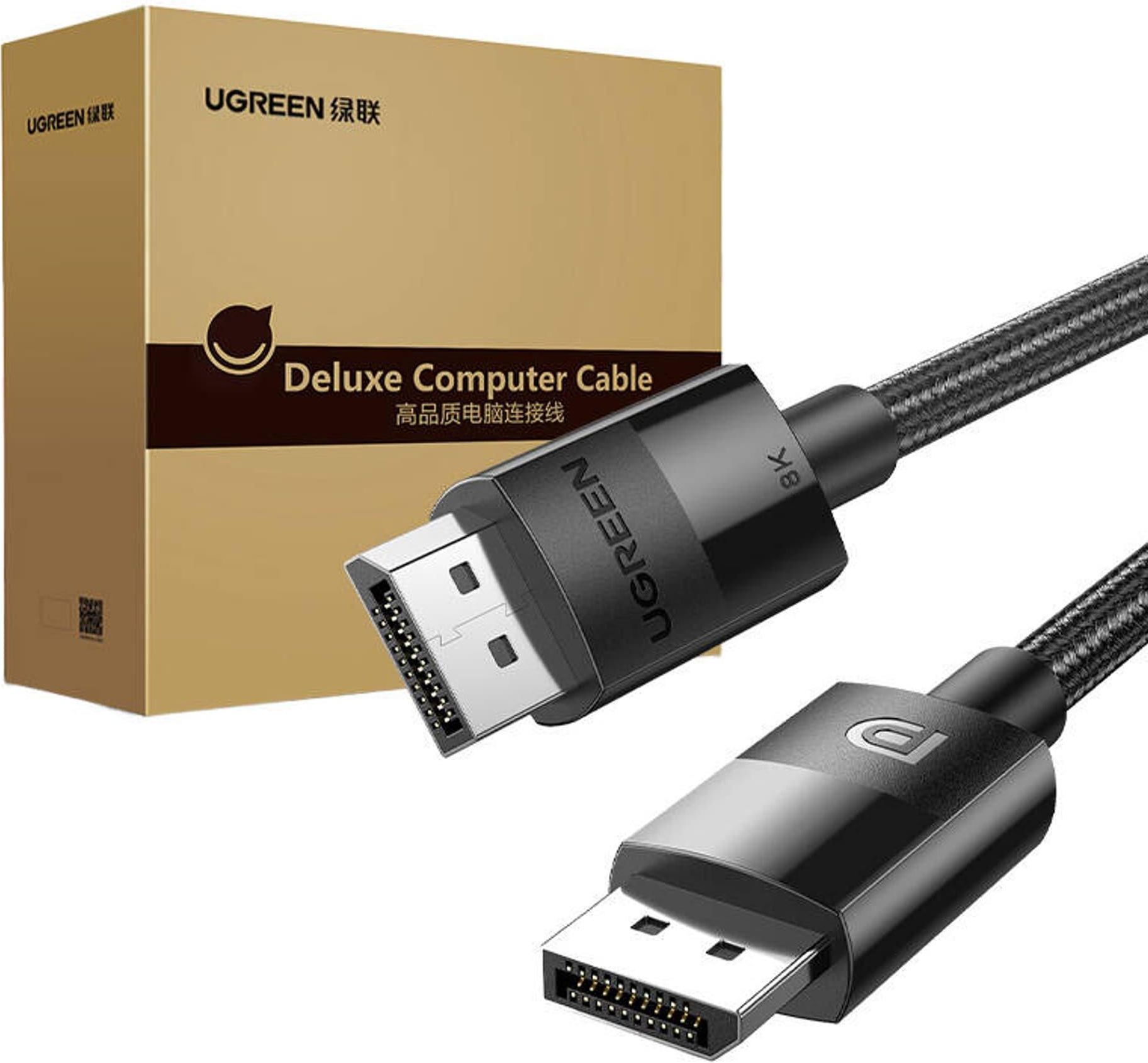 Ugreen W Oplocie 2 X Display Port 1,4 Męsko-Męski 80390 2M 80392 ...