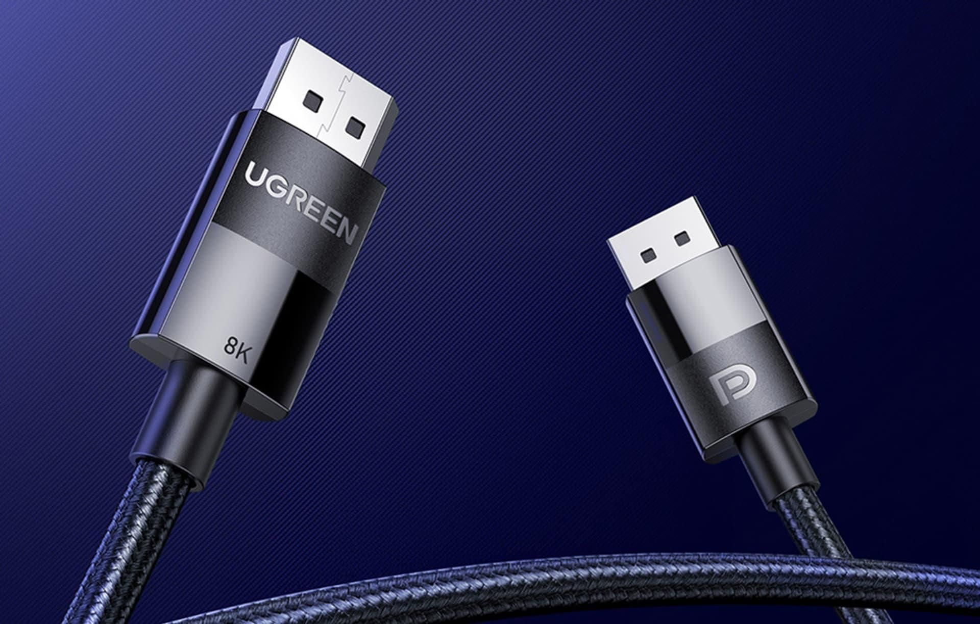 Ugreen W Oplocie 2 X Display Port 1,4 Męsko-Męski 80390 2M 80392 ...