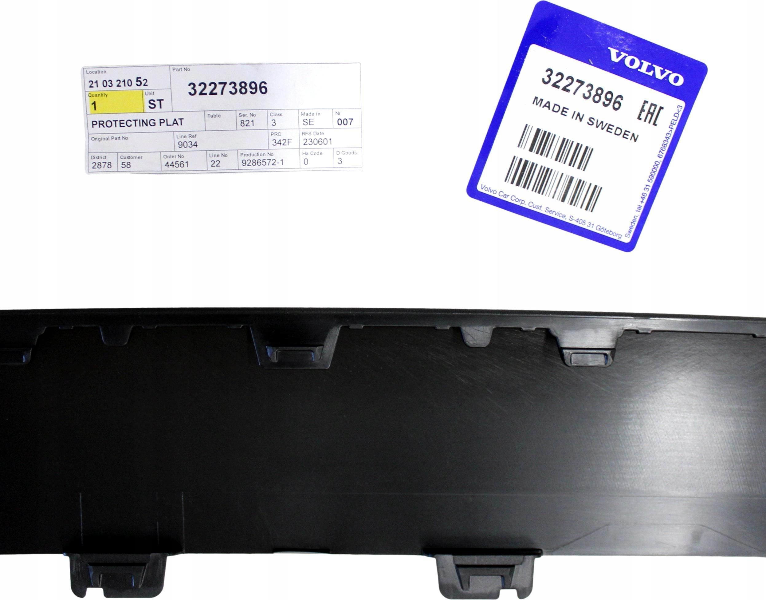 Volvo C40 Xc40 Dolna Listwa Spoiler Nakładka Przedniego Zderzaka ...