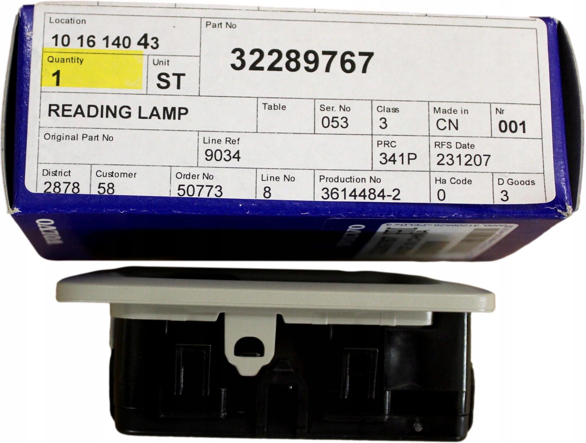 Volvo Xc60 Ii Lampka Do Czytania Oswietlenia Wnetrza Lewa tył 32289767 ...