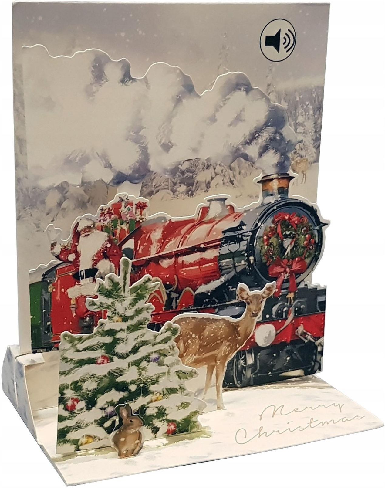 Grająca Kartka Świąteczna Mikołaj Lokomotywa Kartki 3D 1646675953 - Ceny i opinie - Ceneo.pl