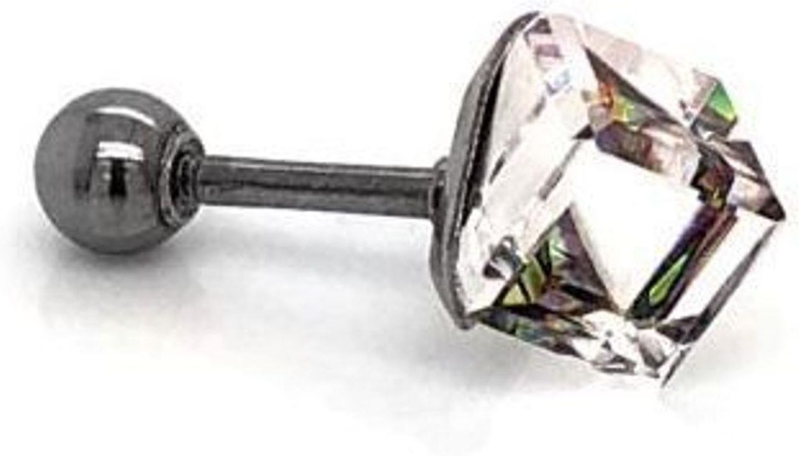 Stalowy kolczyk do ucha Piercing Kolczyk do ucha Tragus z kryształkiem ...