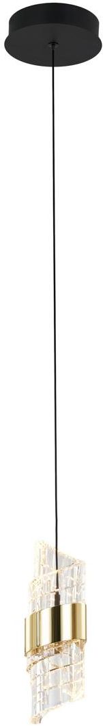 Italux - Lampa Wisząca Tonga Led 8W 3000K Cri90 Czarny/Złoty Pnd-26374 ...