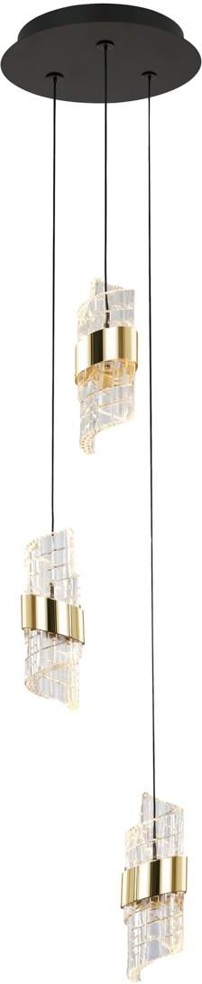 Italux - Lampa Wisząca Tonga Led 23W 3000K Cri90 Czarny/Złoty Pnd-26374 ...