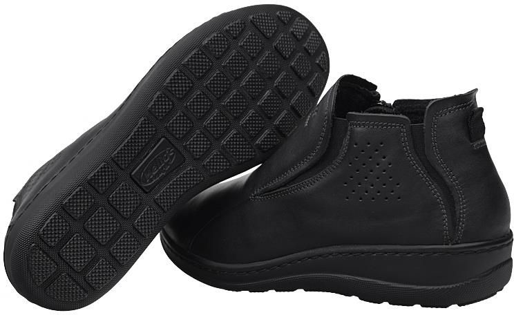 Trzewiki Botki HELIOS Komfort 566 2-011 Czarne ocieplane na Haluksy ...