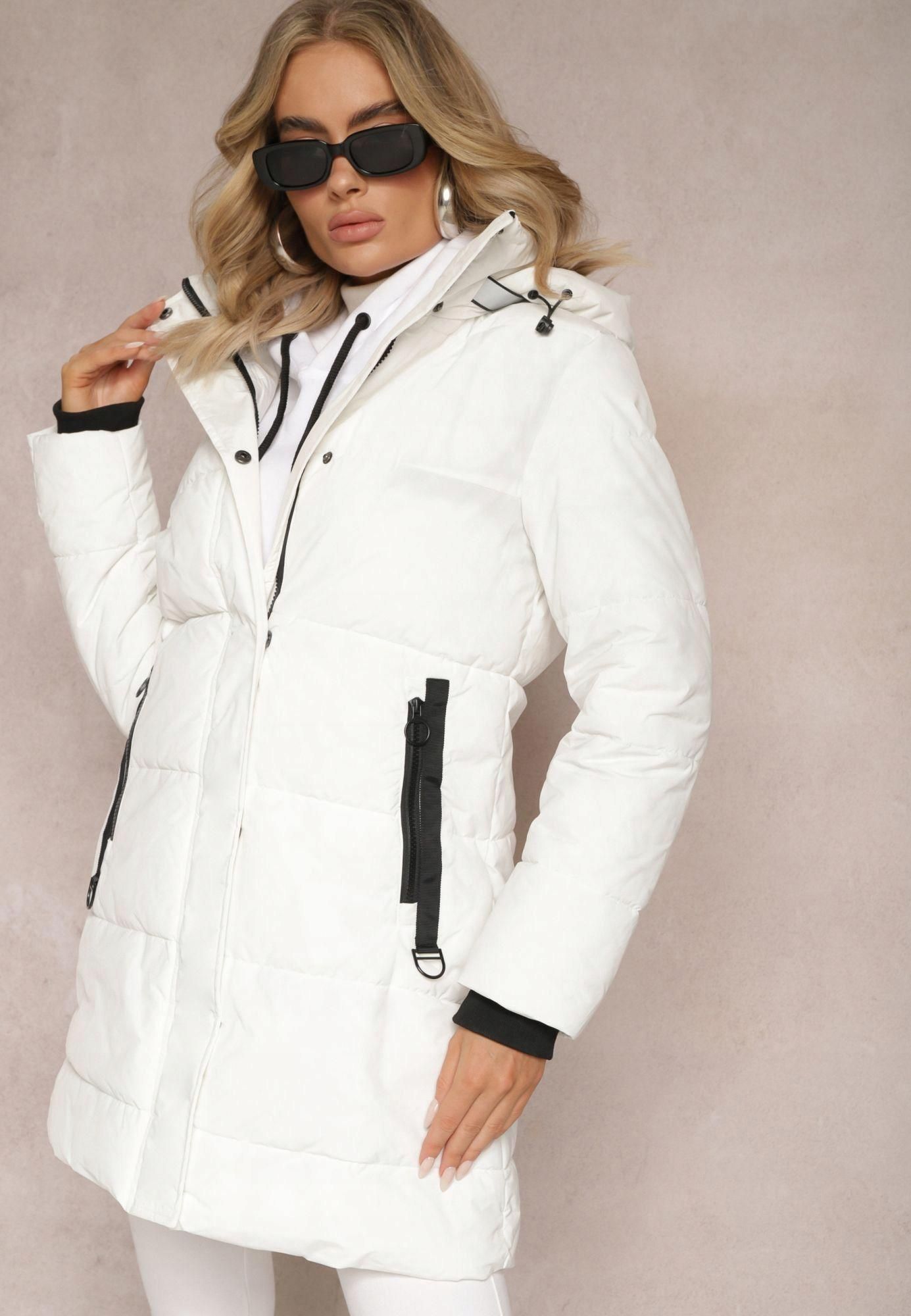 Renee Biała Kurtka damska Xs Do kolan/pół uda Zima - Ceny i opinie ...