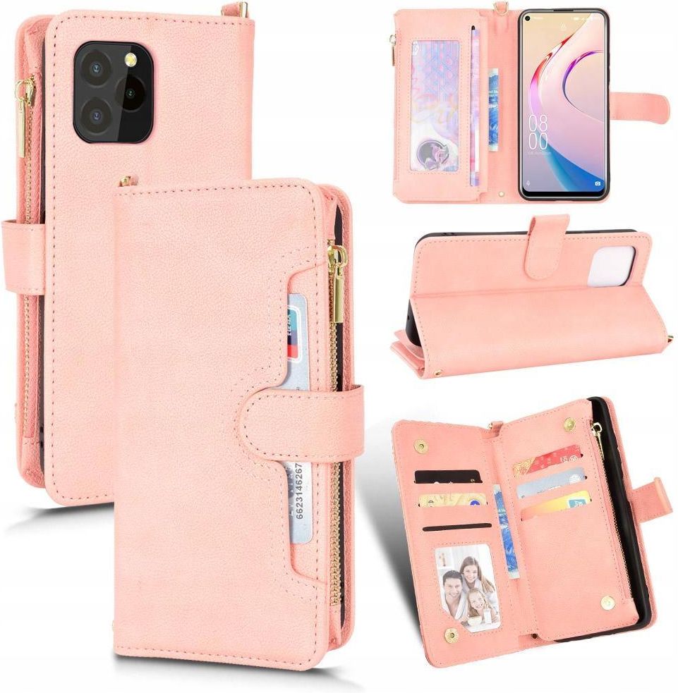 Sprawa Dla Oukitel C21 Pro Skórzana Okładka Zamek Błyskawiczny Portfel ...