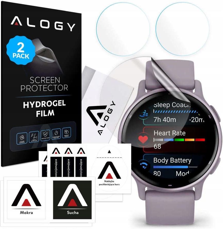 Alogy 2X Folia Ochronna Hydrożelowa Do Smartwatcha Garmin Vivoactive 5 ...