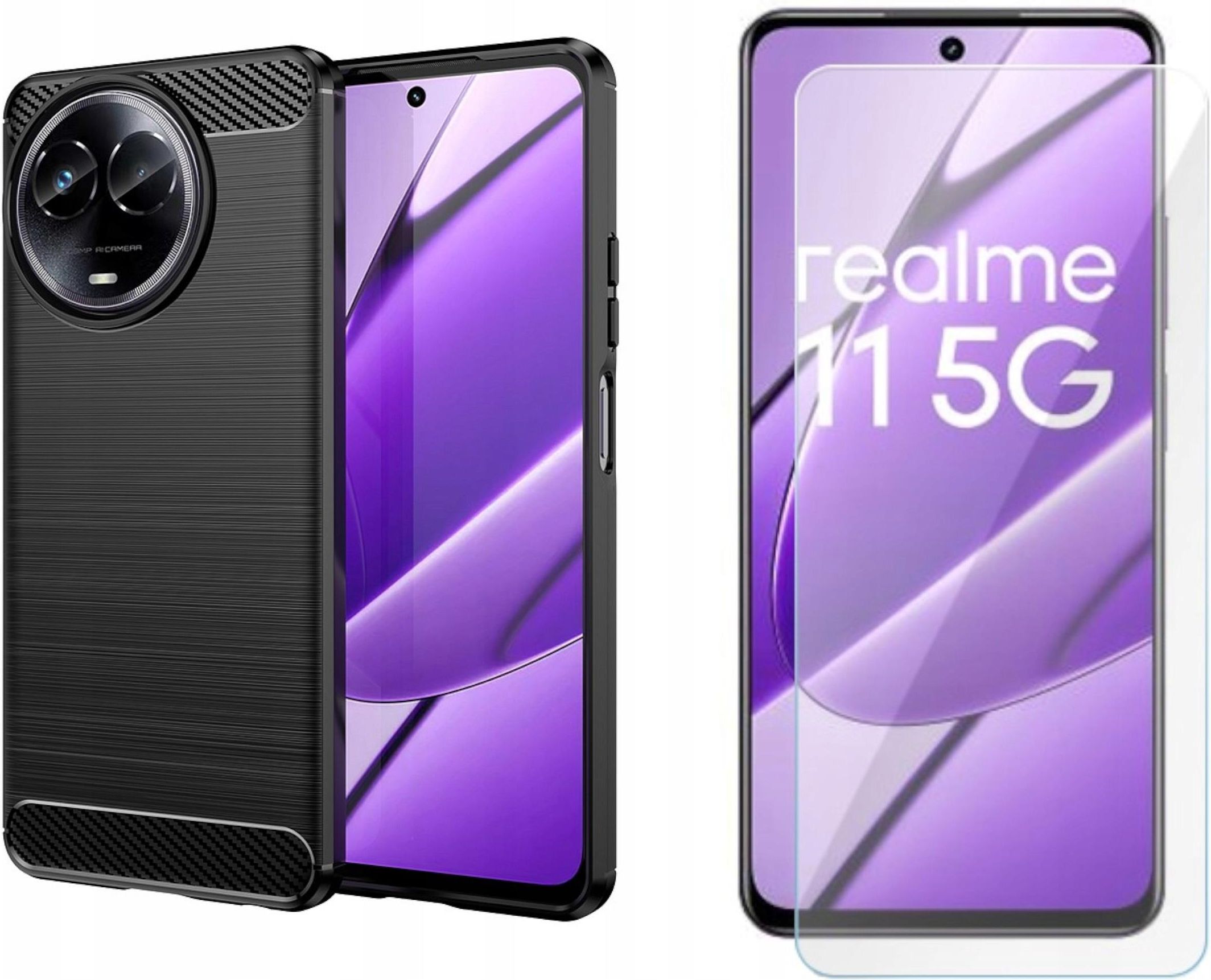 Gsm Hurt Etui Do Realme 11 5G Rmx3780 Bumper Carbon Lux Czarne I Szkło ...