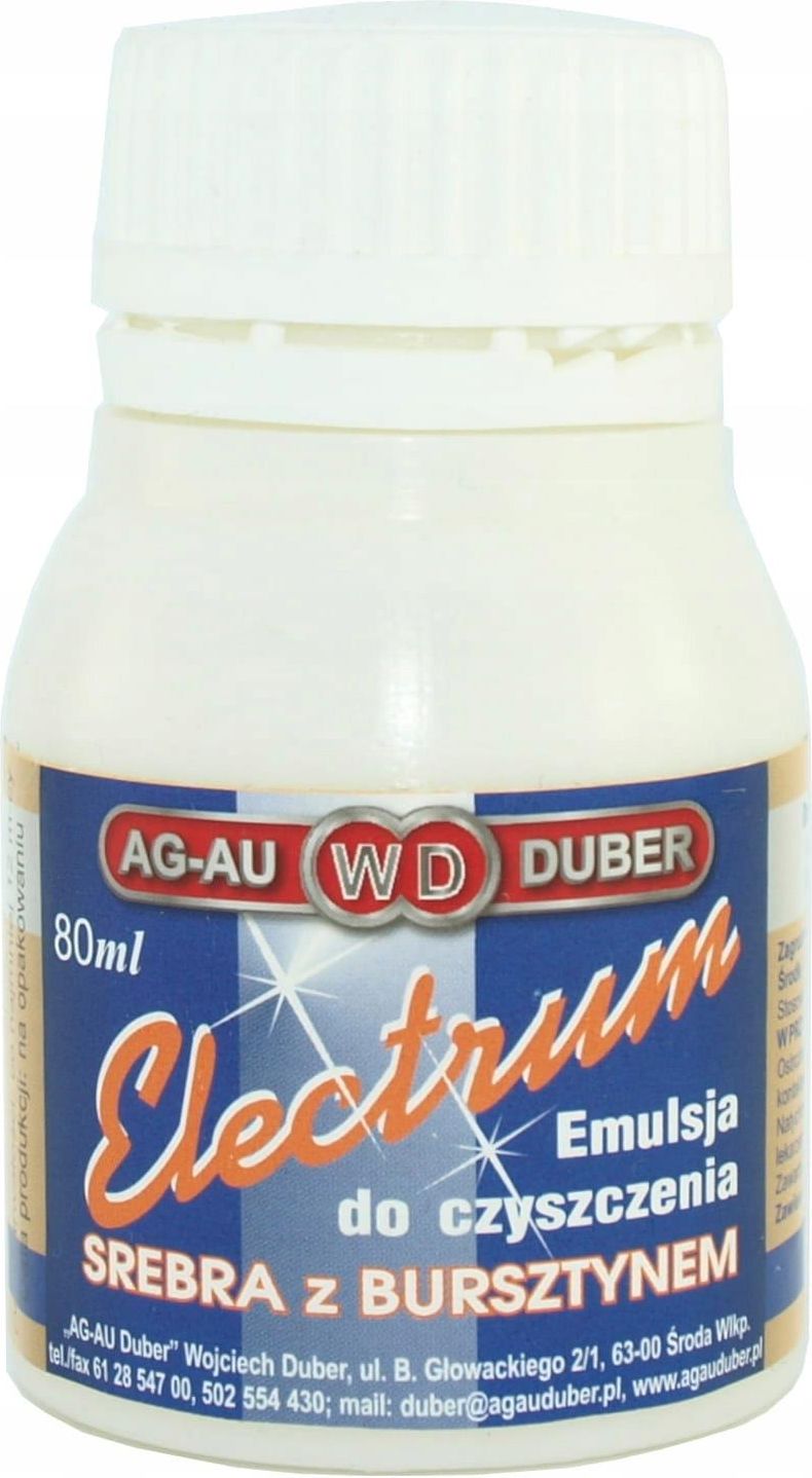 Ag Au Duber Płyn Do Czyszczenia Srebra Bursztynu Electrum 80Ml ...