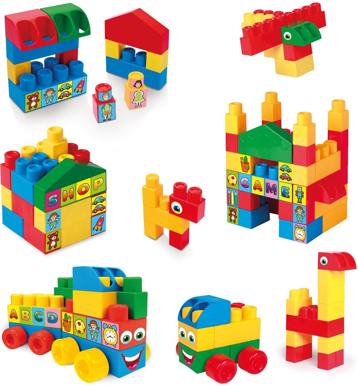 Wader Klocki Big Blocks 100El. Naklejki 41593 - ceny i opinie - Ceneo.pl