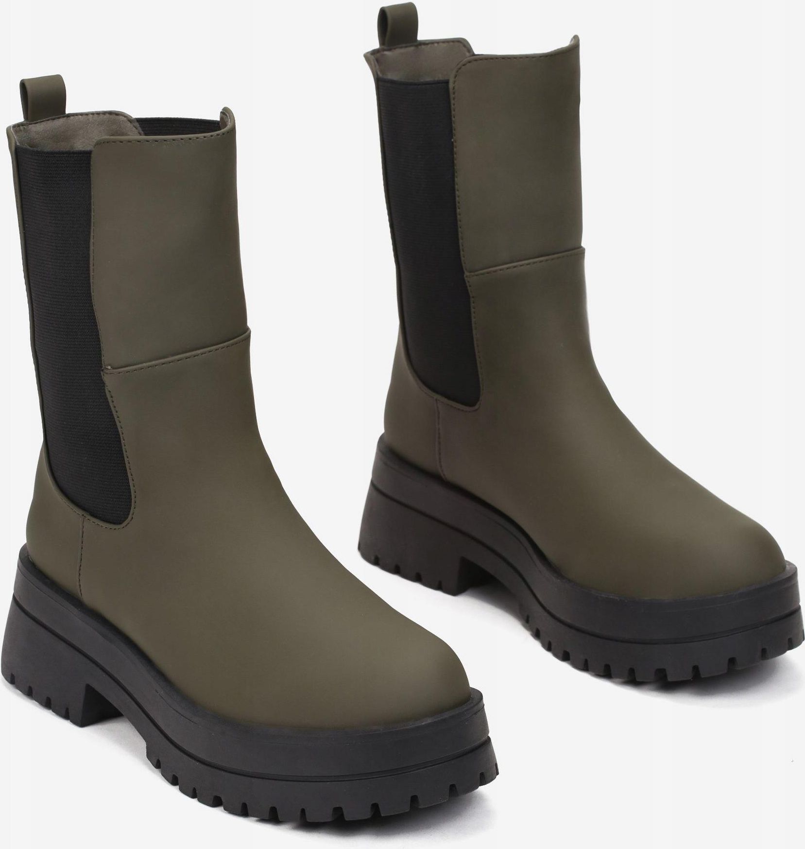 Renee Khaki Botki damskie 39 Ekoskóra - Ceny i opinie - Ceneo.pl