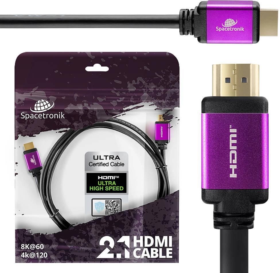 Spacetronik Certyfikowany Kabel Hdmi 2 1 4K 120Hz 8K 60Hz Premium 5M ...