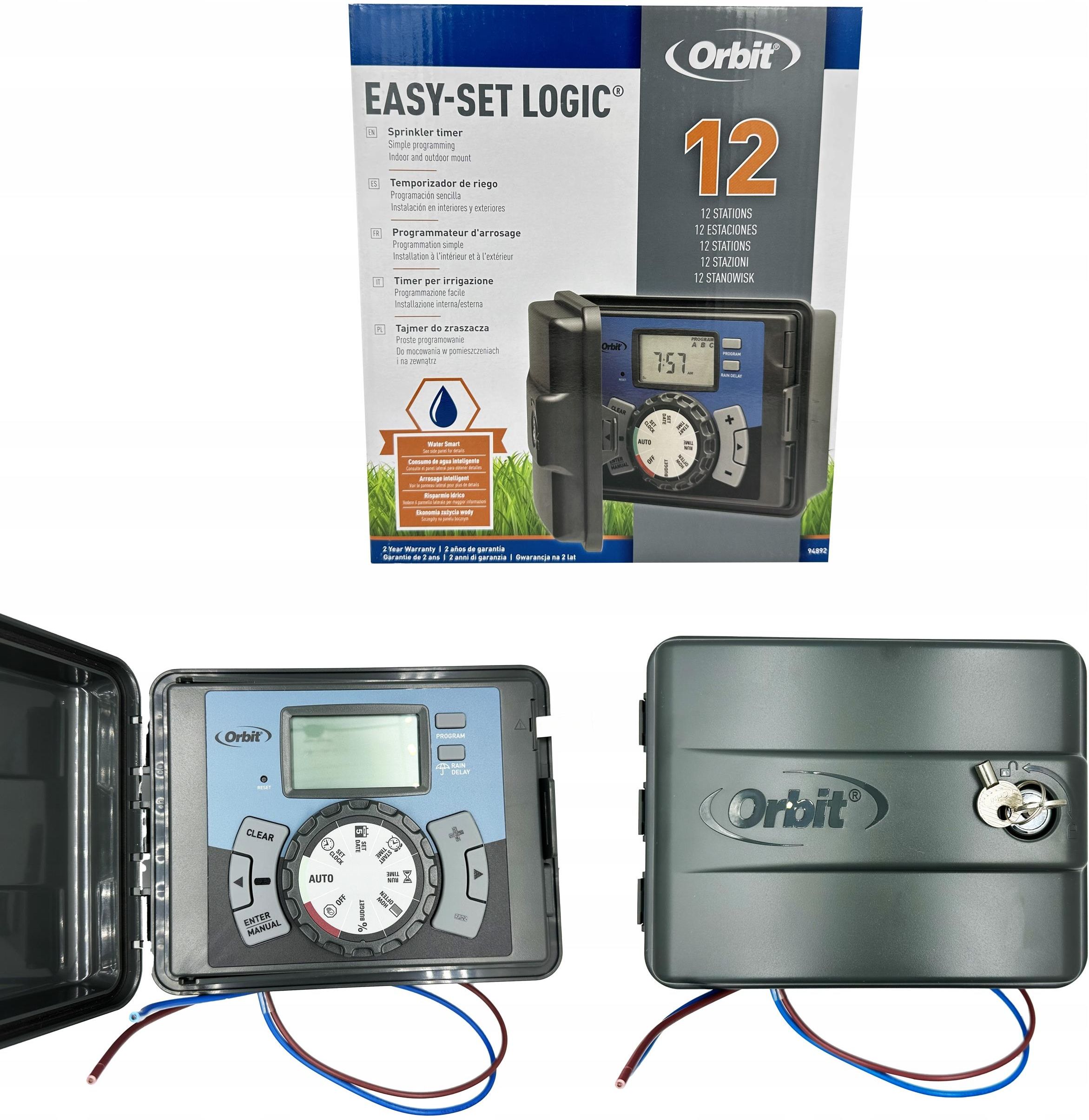Do nawadniania ogrodu Orbit Sterownik Easy-Set Logic 12 Sekcje ...
