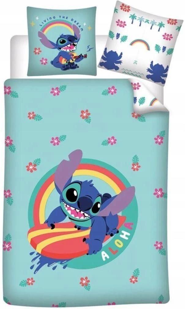 Dwustronna Pościel Lilo I Stitch Aloha Disney 140X200 Oryginał 100% ...