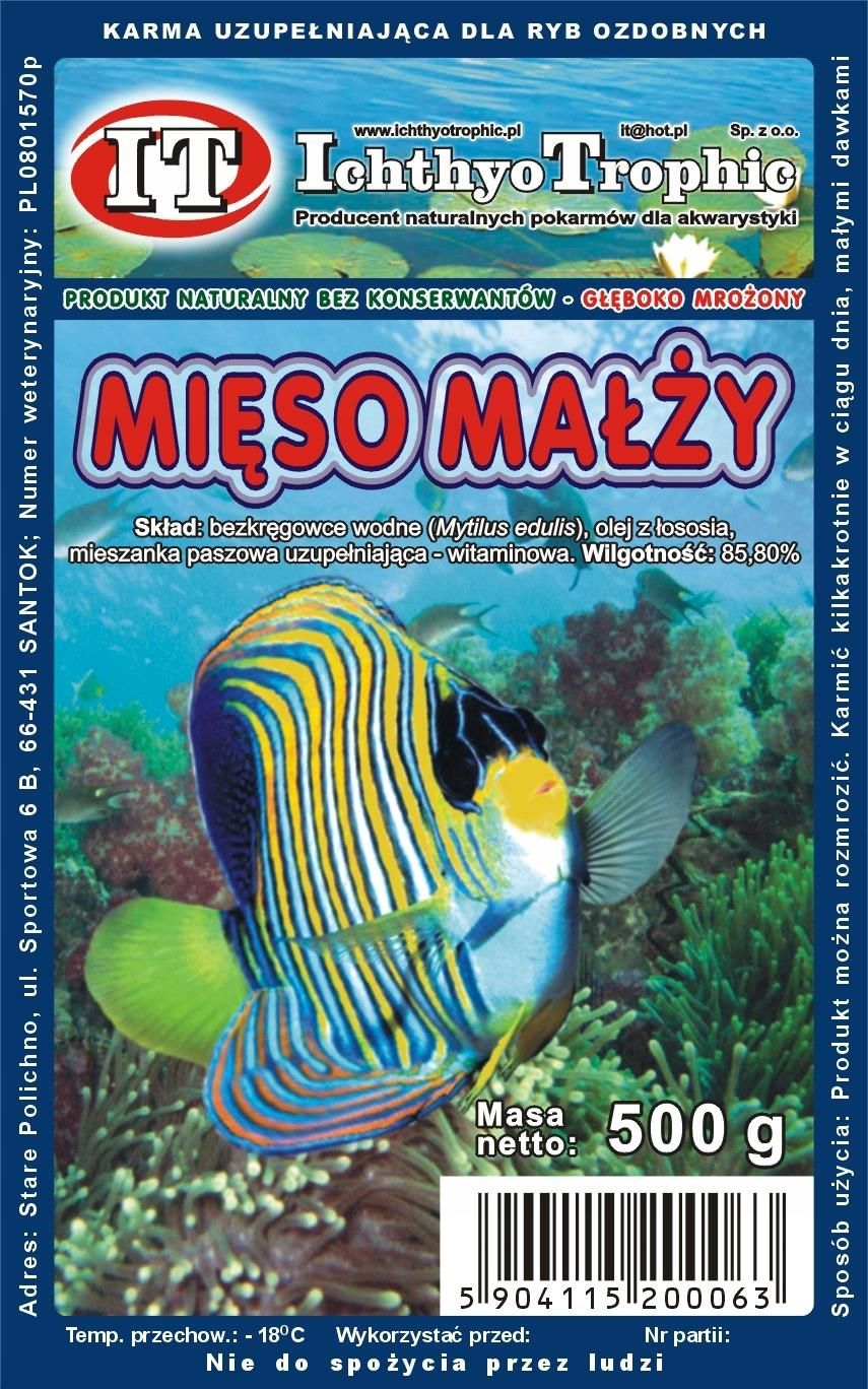Ichthyo Trophic Mięso Małży Pokarm Mrożony 500G - Ceny i opinie - Ceneo.pl