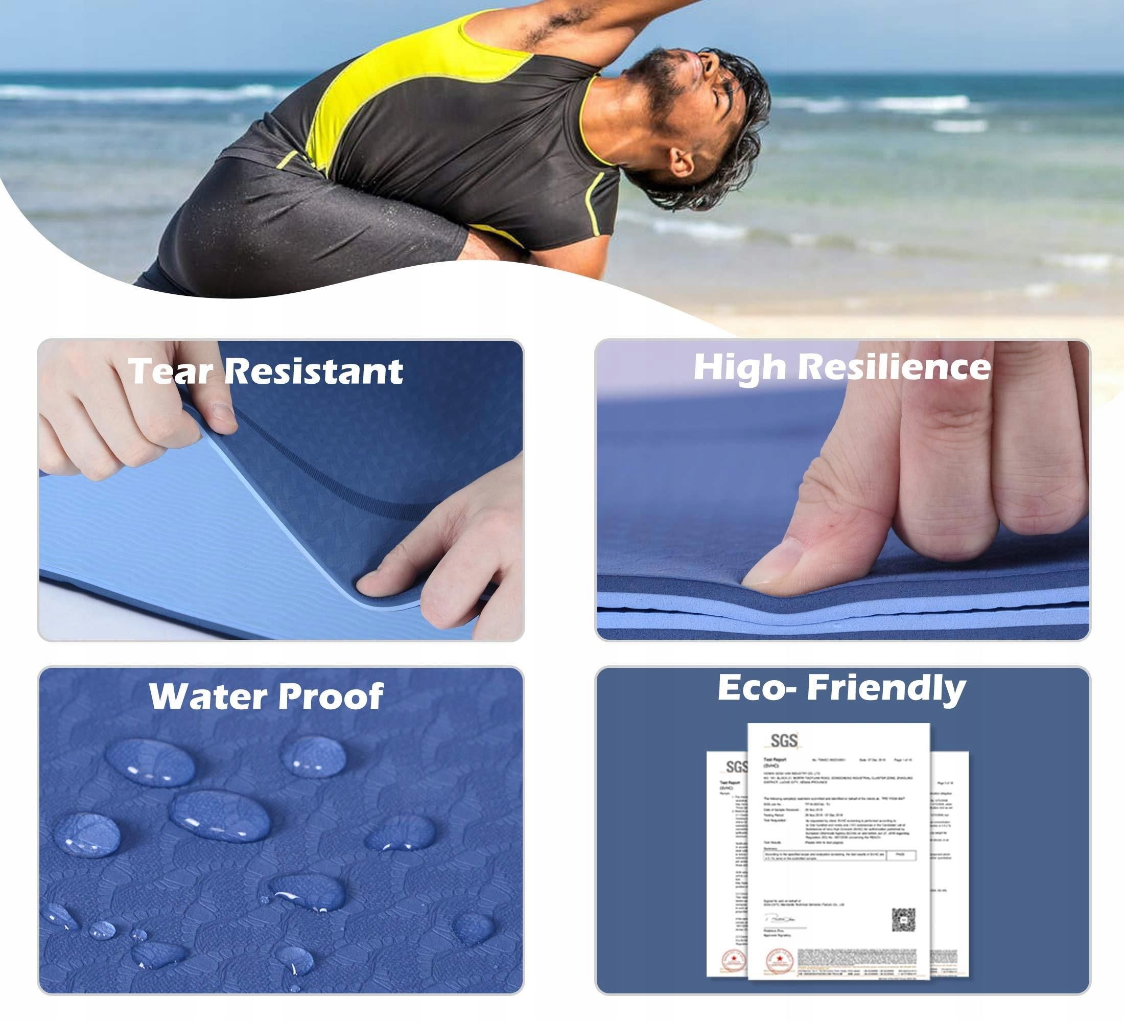 Marjar Mata Do Ćwiczeń Gimnastyki Jogi Yoga 183cm, Odcienie ...