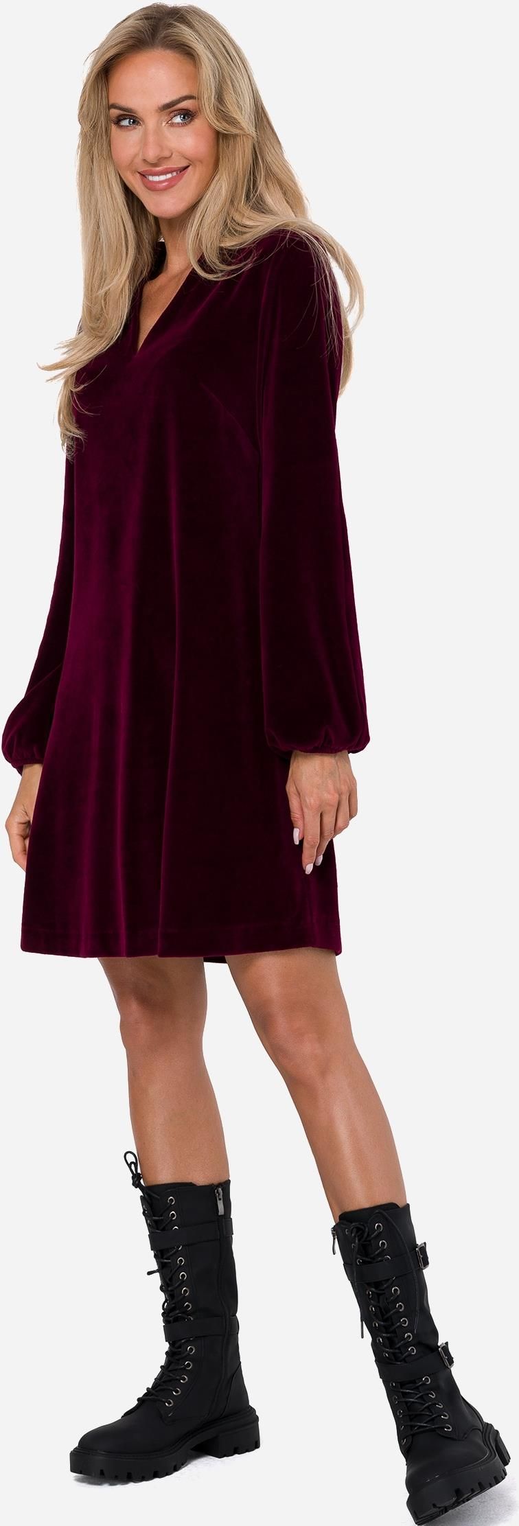 Sukienka damska Made Of Emotion M767 Burgundowa - Ceny i opinie - Ceneo.pl