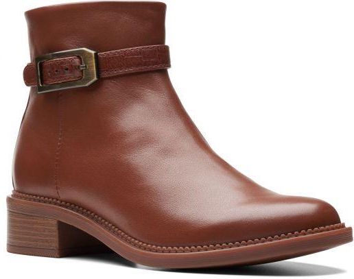 Botki Clarks Maye Grace kolor tan leather 26174350 - Ceny i opinie ...