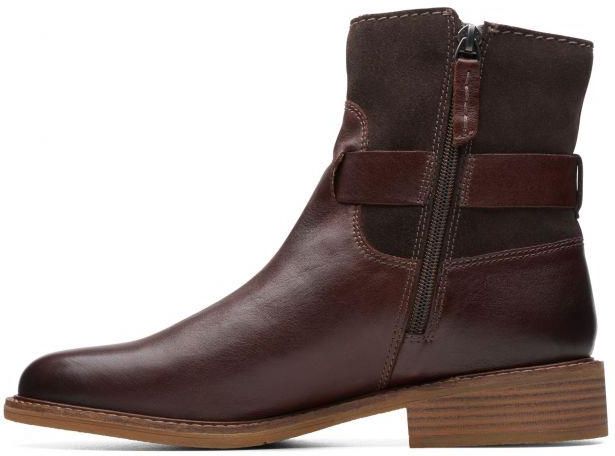 Botki Clarks Cologne Strap kolor dark brown combi leather 26174772 ...