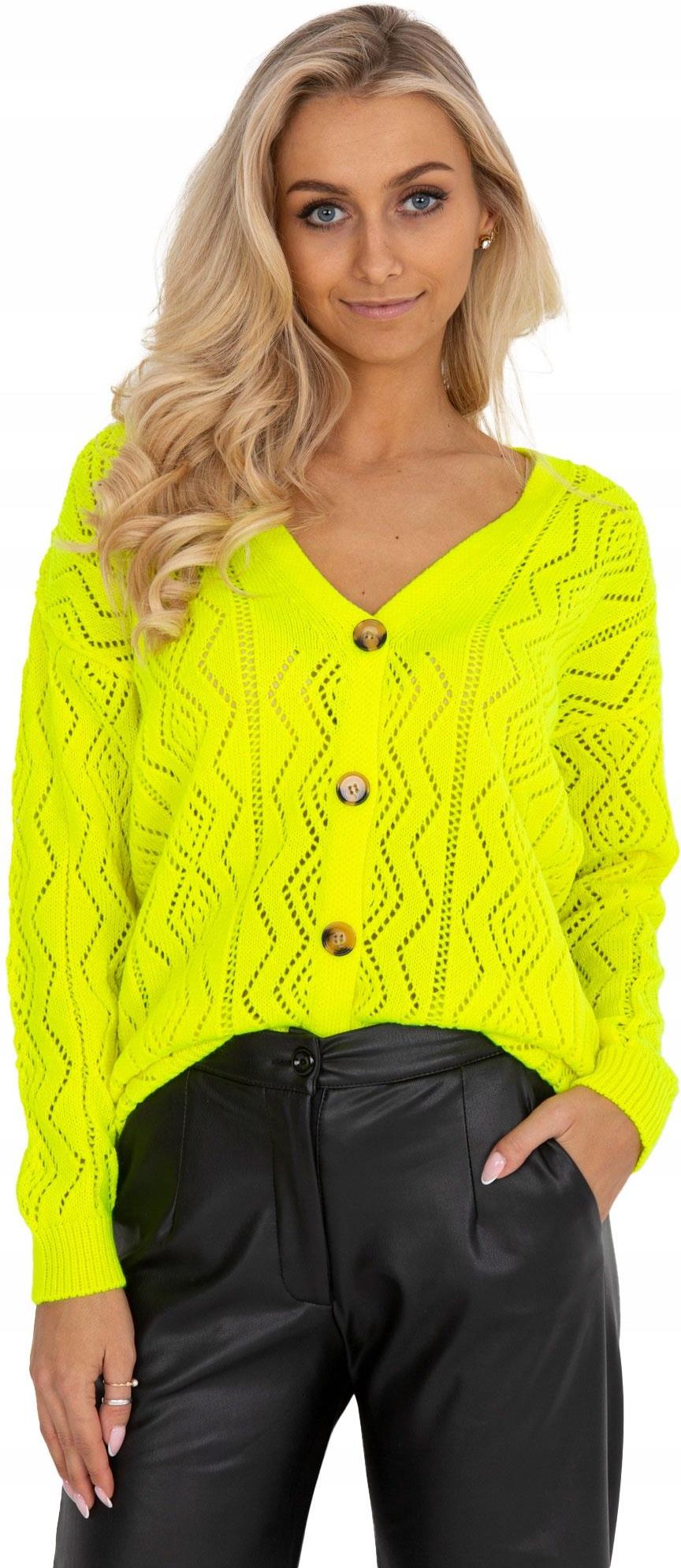 Modny Klasyczny Damski Sweter rozpinany ażurowy - Ceny i opinie - Ceneo.pl