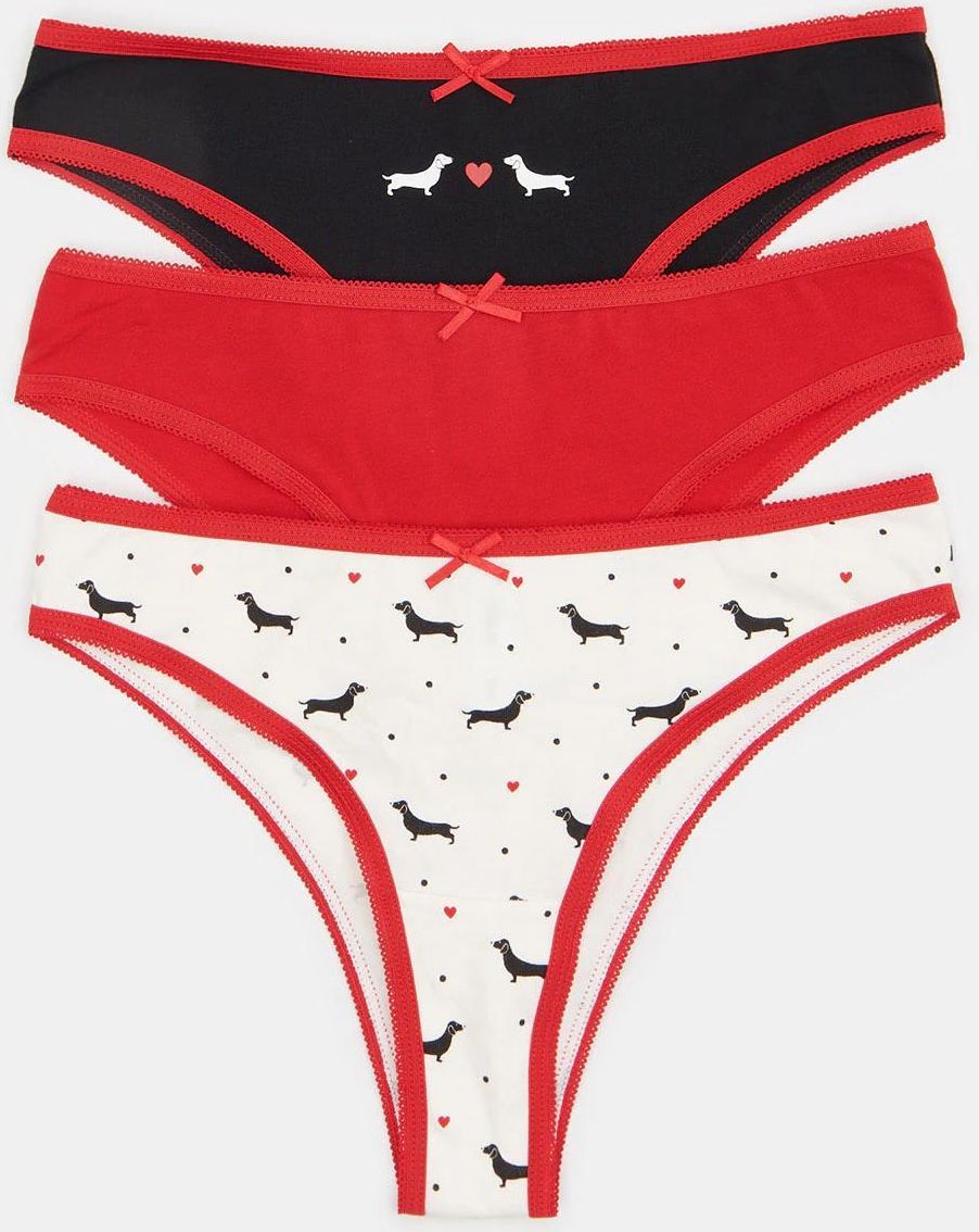 Sinsay - Majtki brazyliany 3 pack - Wielobarwny - Ceny i opinie - Ceneo.pl