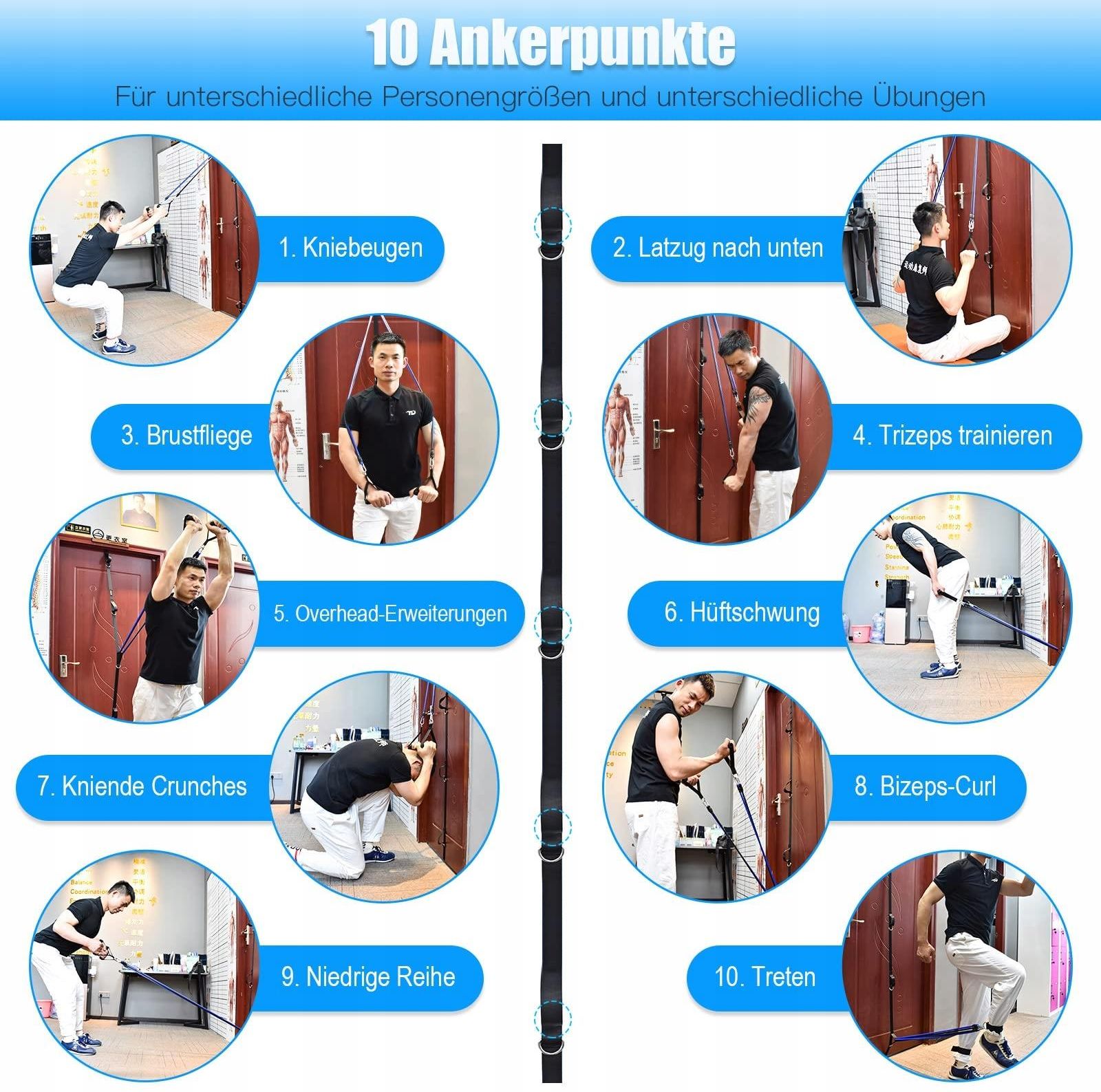 Brebebe Taśmy Oporujące Z Uchwytami Idealny Zestaw Do Ćwiczeń W Domu ...