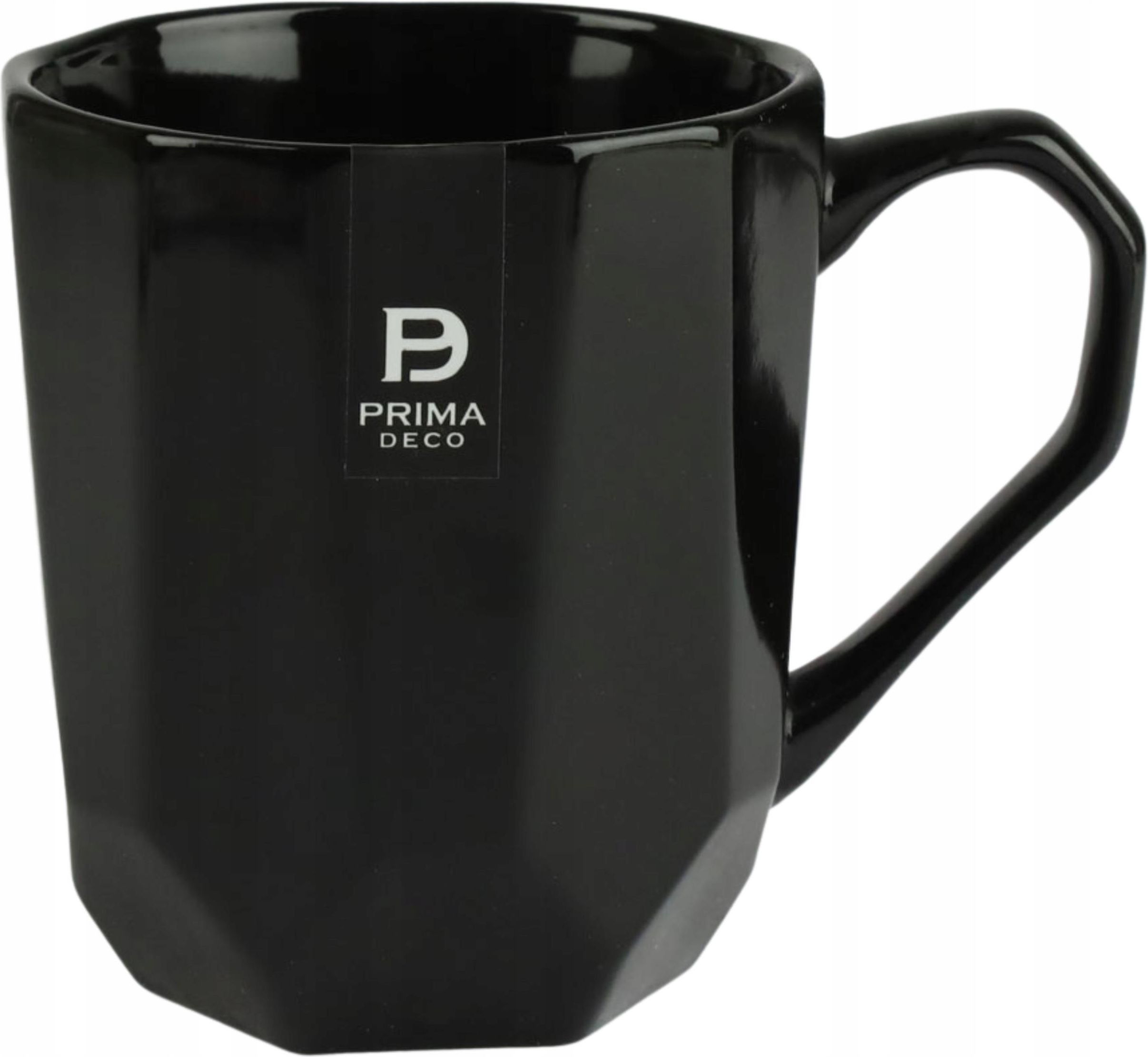 Prima Deco Kubki Porcelanowe Czarne Z Uchem Komplet 6Szt. Geometryczne ...