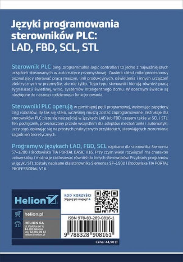 Języki programowania sterowników PLC: LAD, FBD, SCL, STL. Ćwiczenia dla początkujących - ceny i ...