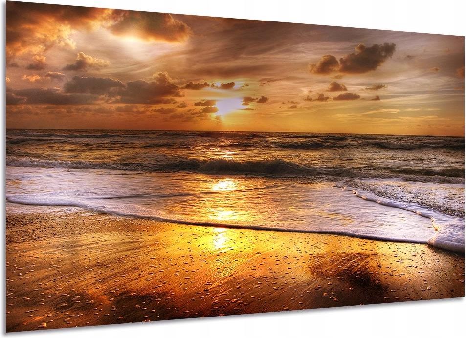 Aleobrazy Obraz Widok 60 Morze 120x80 Plaża Zachód Słońca - Opinie i atrakcyjne ceny na Ceneo.pl