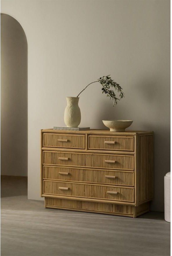 Komoda Duża Z Bambusa I Rattanu Szufladami Egna 20996 - Opinie i ...