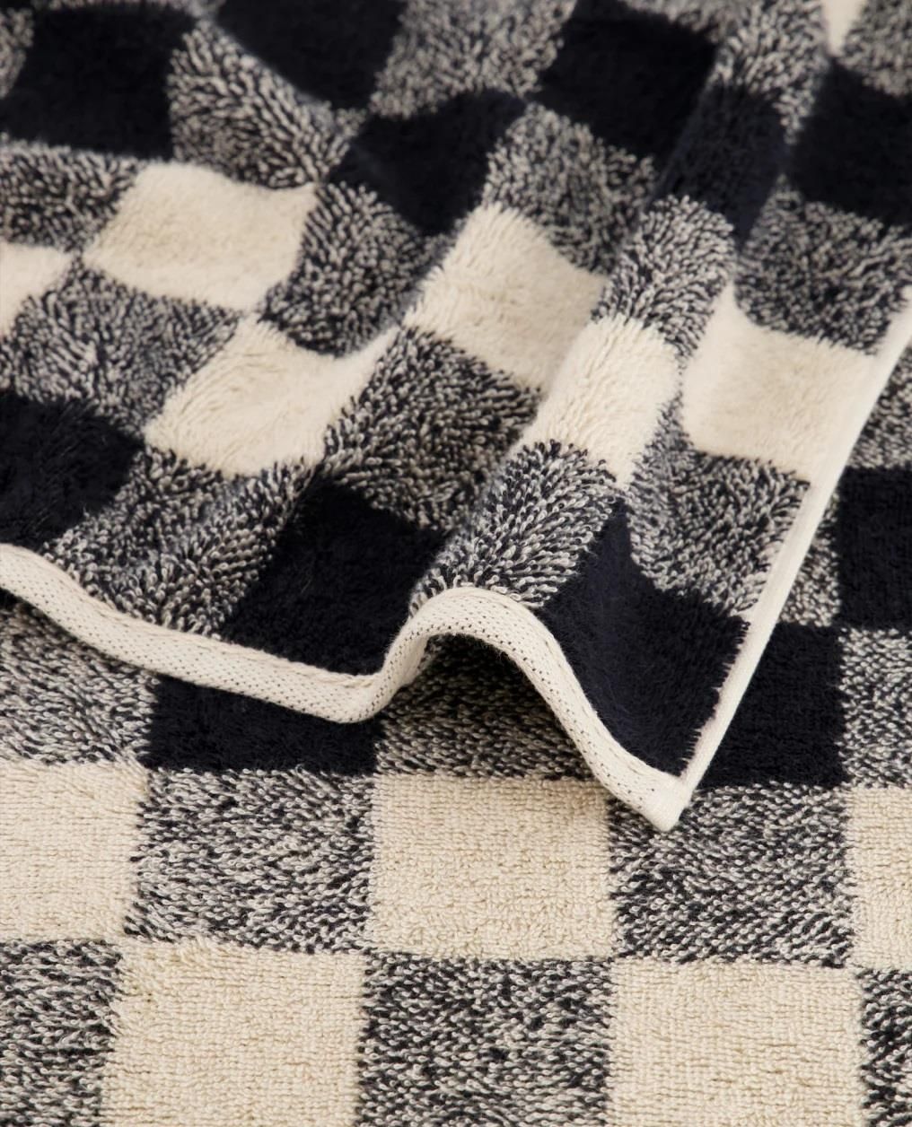 Cawo Frottier Ręcznik Bawełniany 30X50 Cm Natural Karo 6217 39 Czarny ...