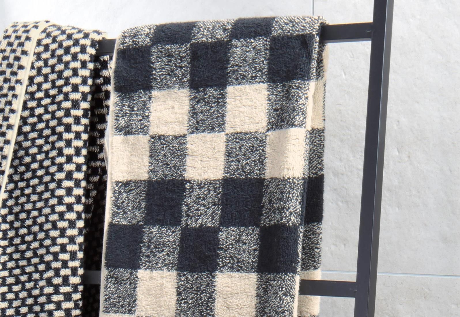 Cawo Frottier Ręcznik Bawełniany 30X50 Cm Natural Karo 6217 39 Czarny ...