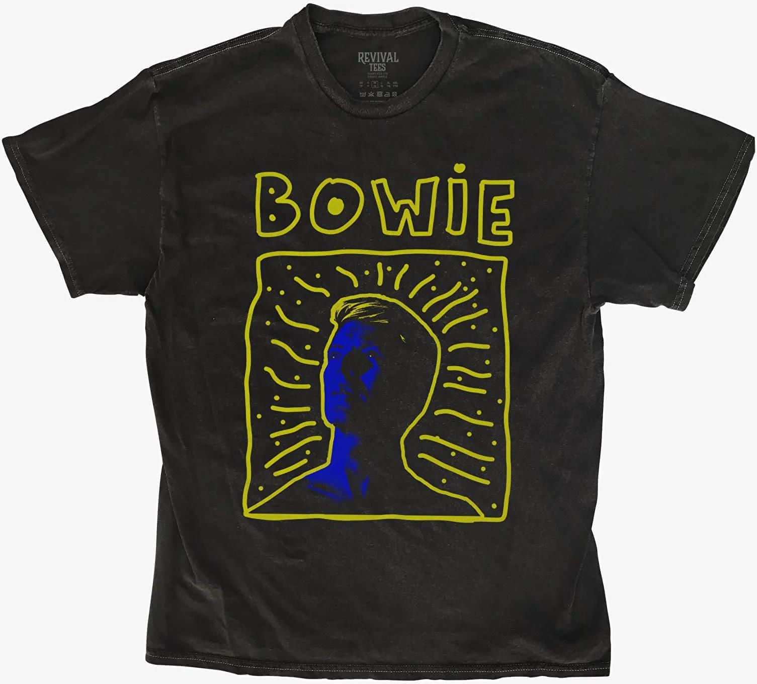 Merch Revival Tee - David Bowie 90s Frame Unisex T-Shirt Black - Ceny i ...