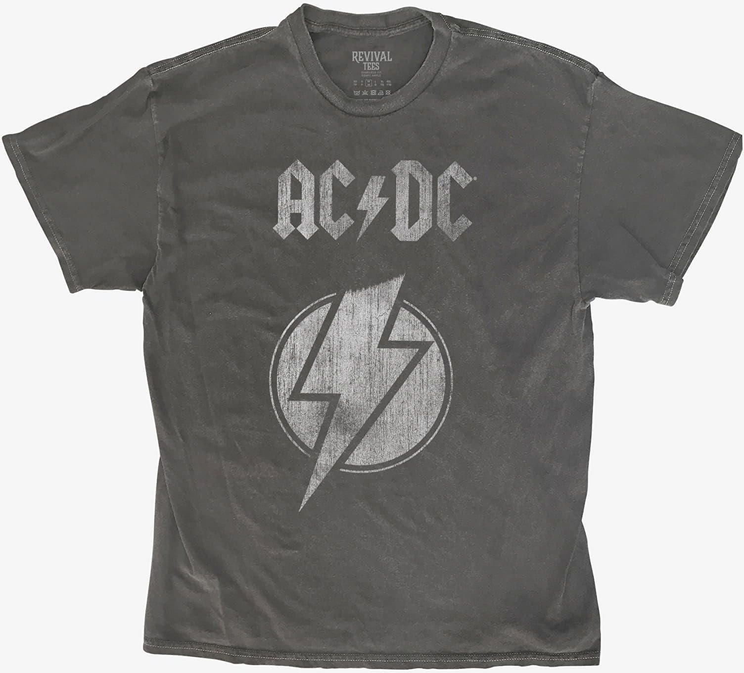 Merch Revival Tee - AC/DC Lightning Bolt Unisex T-Shirt Black - Ceny i ...