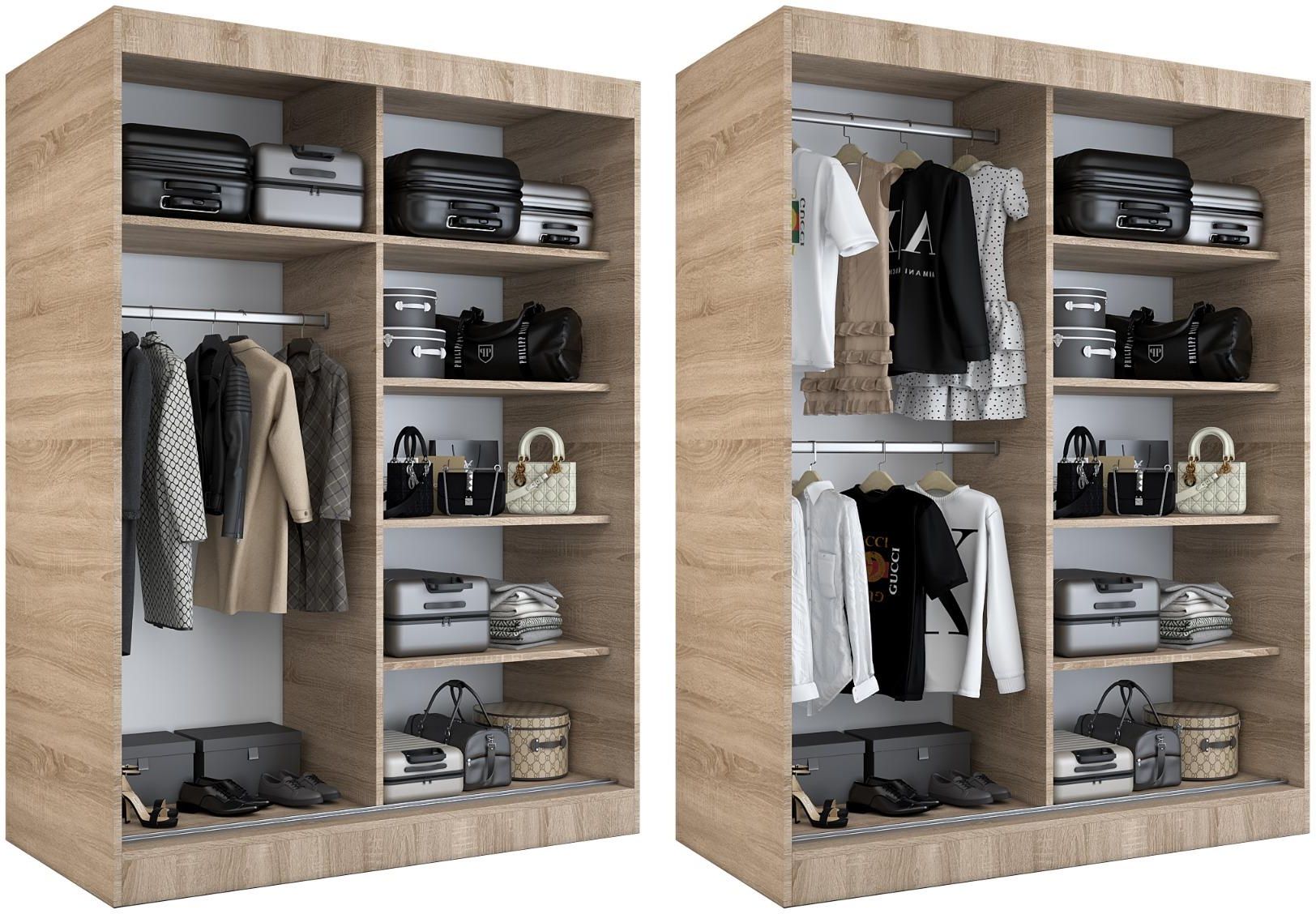 Mkpol Szafa Przesuwna Moduo Comfort 3 150 Antracyt Z Lustrem Ralf ...