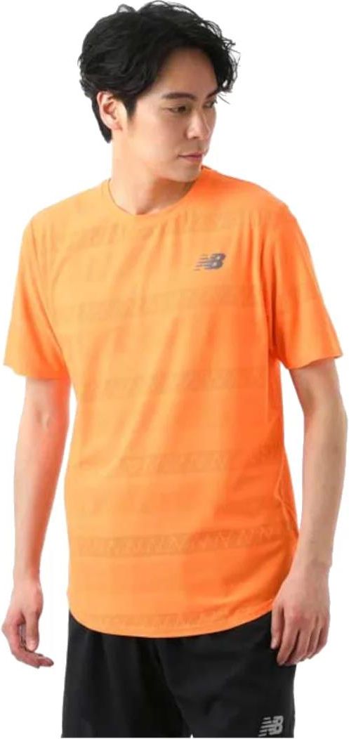 New Balance Q Speed Jacquard SS Tee MT13277VIB : Kolor - Pomarańczowe ...