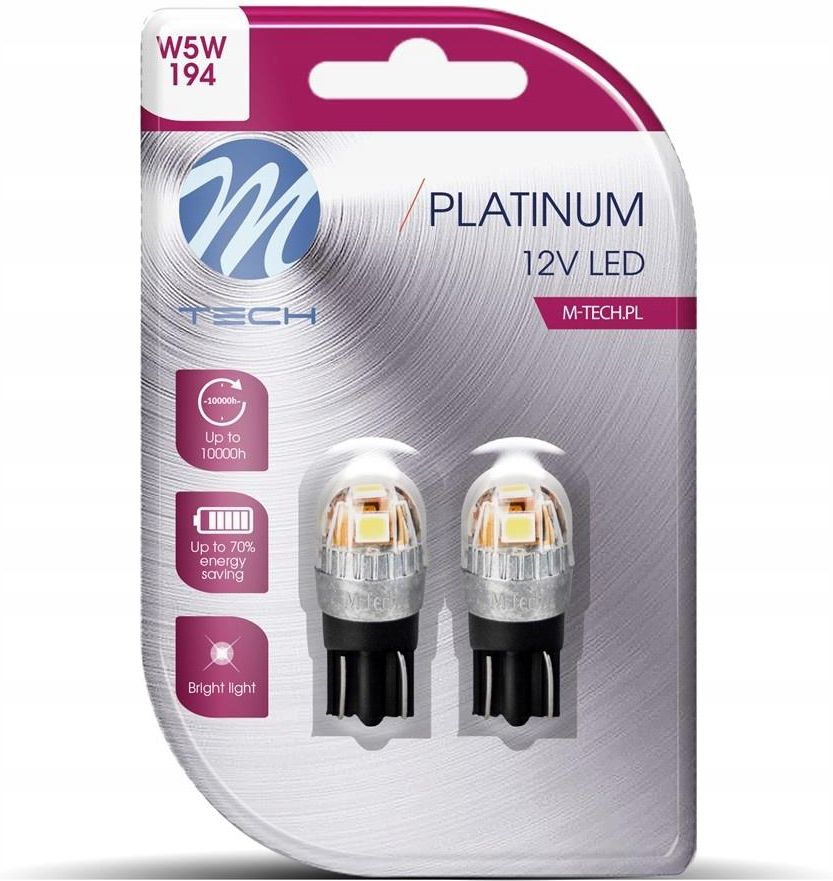 M-Tech Żarówki Platinum Led W5W 1W Białe 12V T10 - opinie i ceny na ...