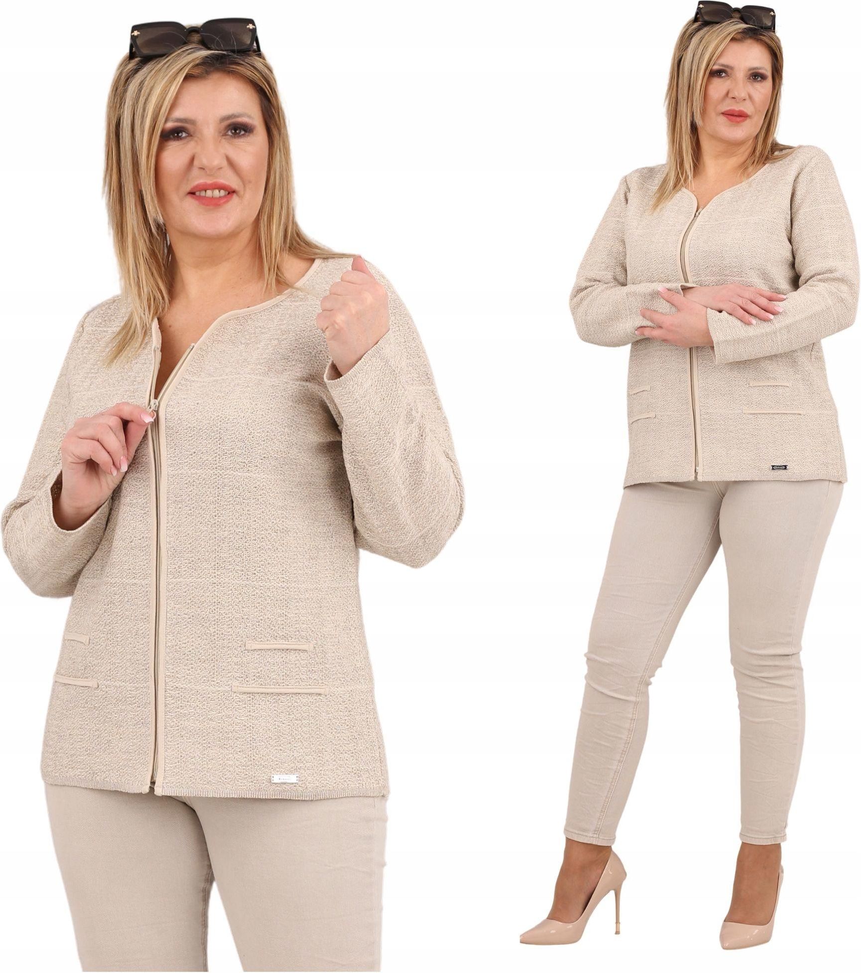 Sweter Rozpinany Damski Dzianinowy Oversize Produkt Polski Rozmiary L-3XL - Ceny i opinie - Ceneo.pl