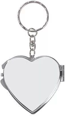 Brelok zamykane lusterko serce do sublimacji BEZ NADRUKU - Ceny i ...