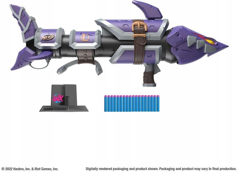 Hasbro Nerf Lmtd Jinx Fishbones Blaster League Of Legends F6382 - Ceny ...