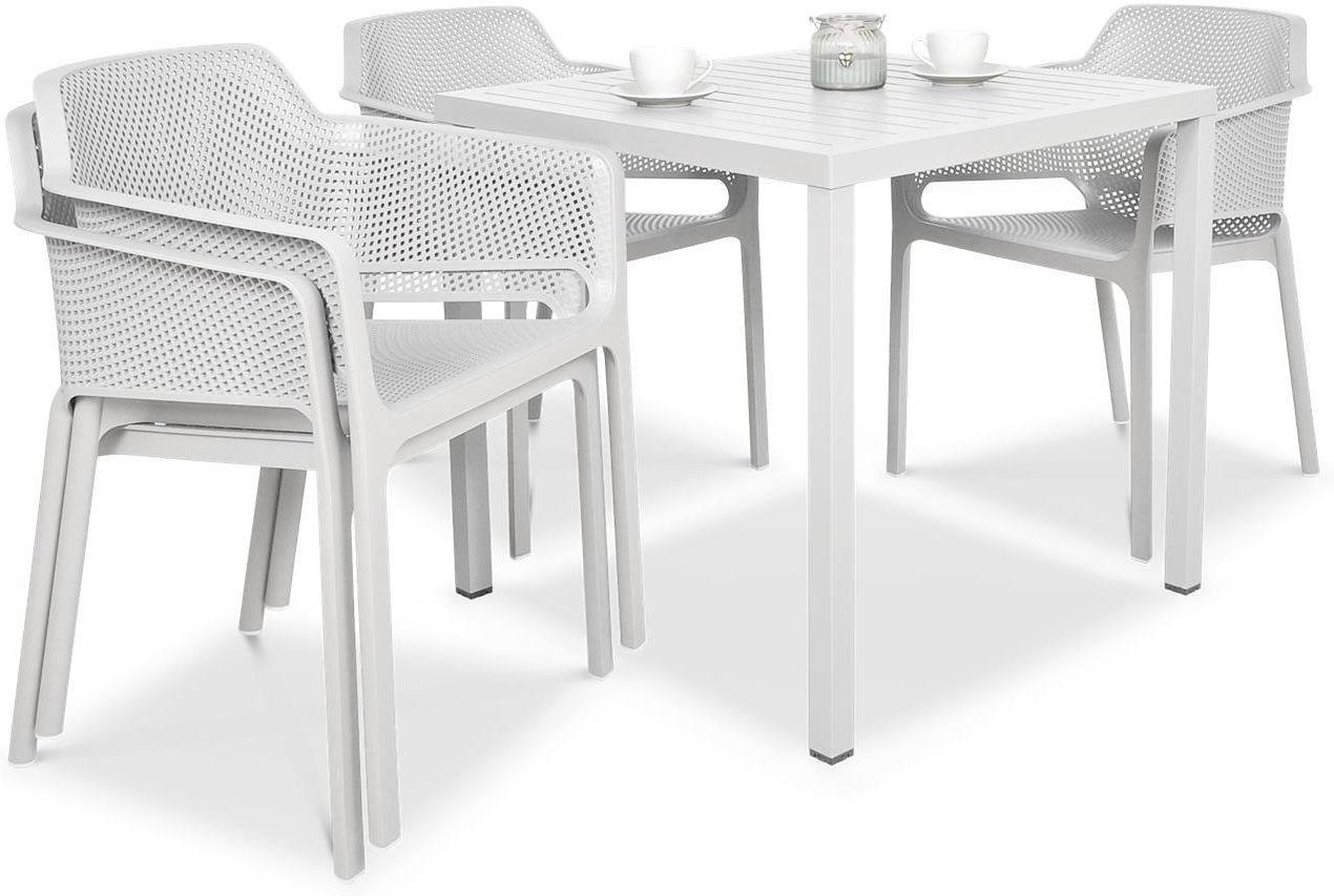 Zestaw mebli ogrodowych Nardi Zestaw Net/Cube 80 4+1 Bianco 2739 - Ceny ...