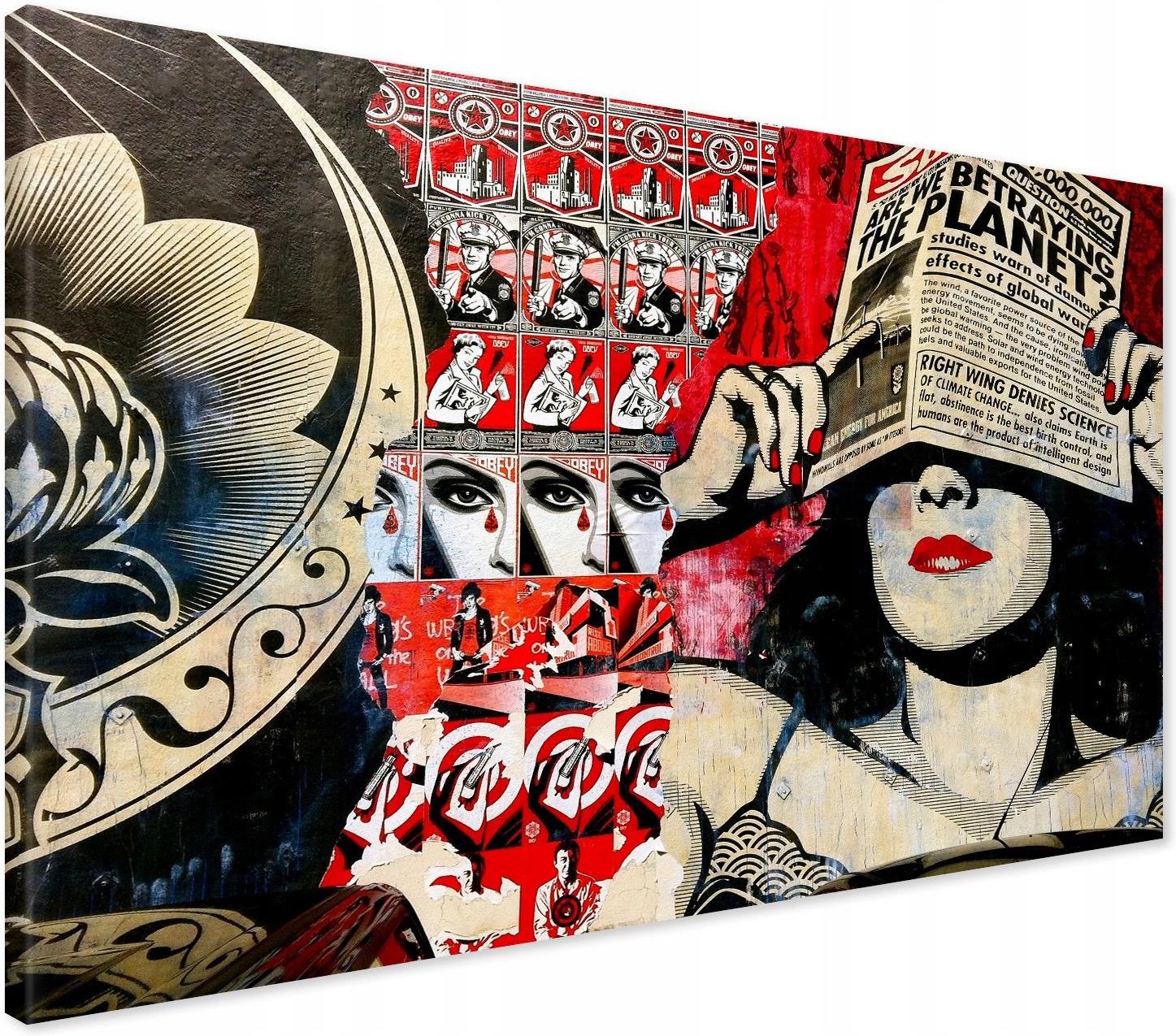 Printedwall Obraz na płótnie graffiti Nowoczesny na ścianę 100x70 ...