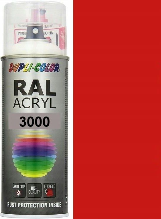 Dupli Color Ral 3000 Połmat Motip Spray Farba Akryl 400Ml - Opinie i ...