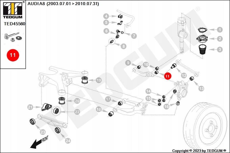 Wahacz Tedgum Śruba Mimośrodowa Wahacza Tylnego Poprzecznego Górnego Do ...