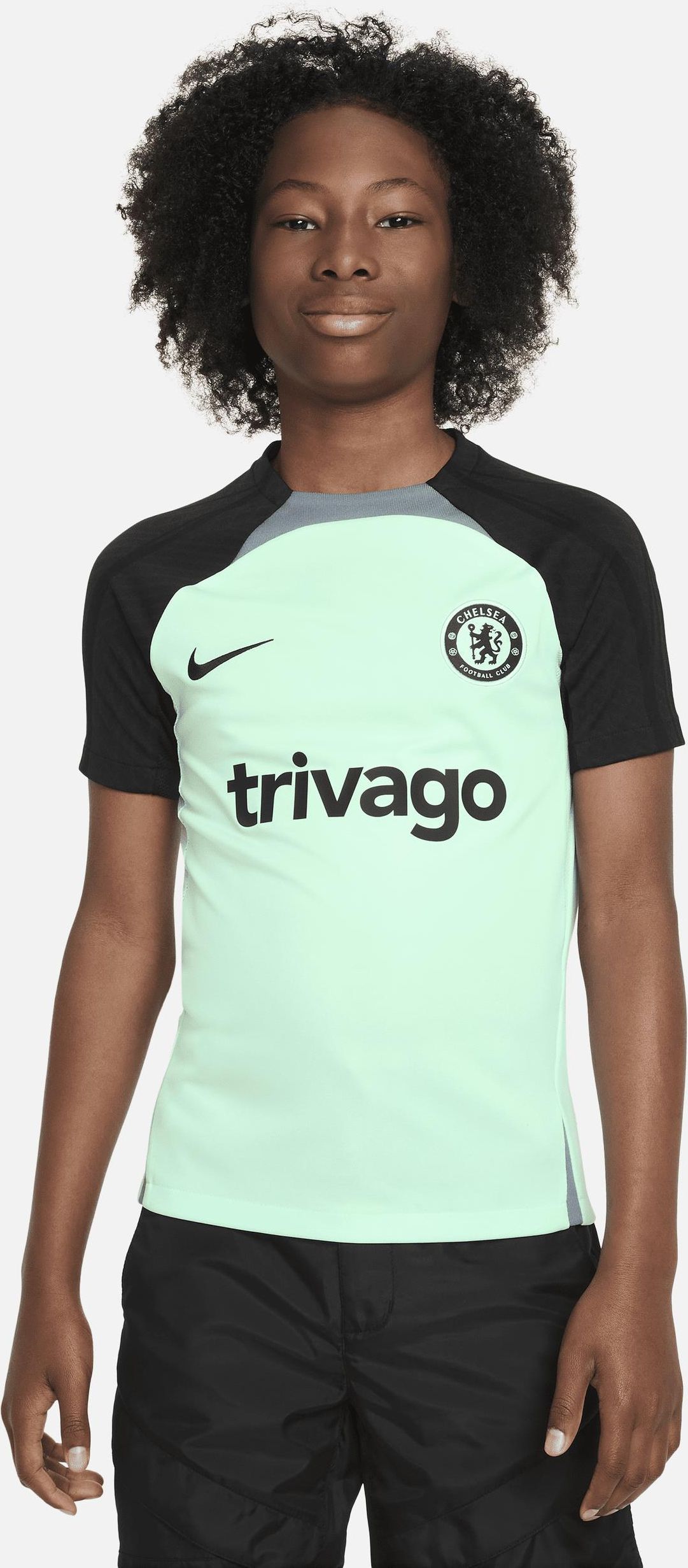 Dzianinowa Koszulka Piłkarska Z Krótkim Rękawem Dla Dużych Dzieci Nike Dri-Fit Chelsea F.C ...