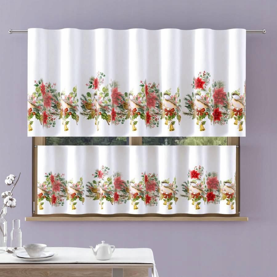 Wisan Zazdrostki Woal Firanka Święta Czerwień Świąteczna Boże ...