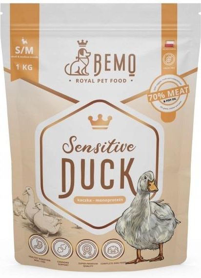 Karma Bemo Sensitive Duck Hipoalergiczna Sucha Karma Dla Psów Z Kaczką Duże Granułki 1Kg - Ceny ...